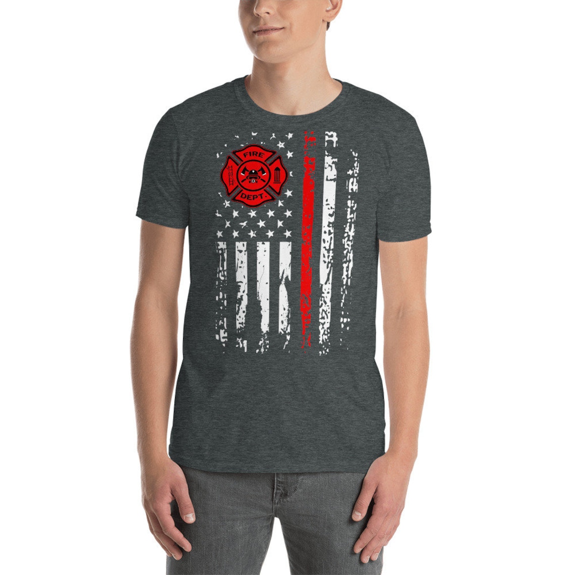 Firefighter Shirt Firefighter Gift American Flag Fire Department Symbol ...