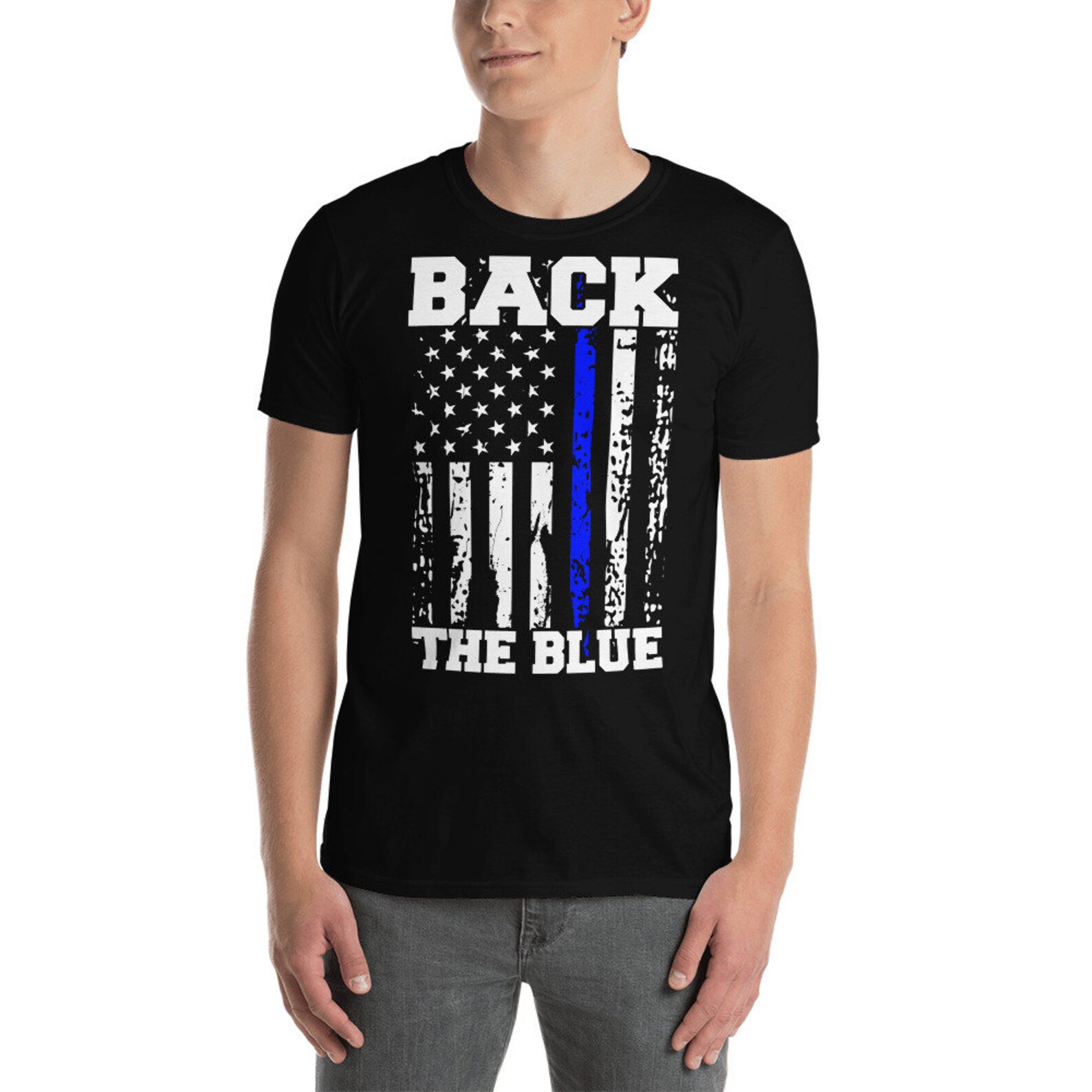 Back the Blue Shirt Support Police Tshirt Thin Blue Line Law - Etsy