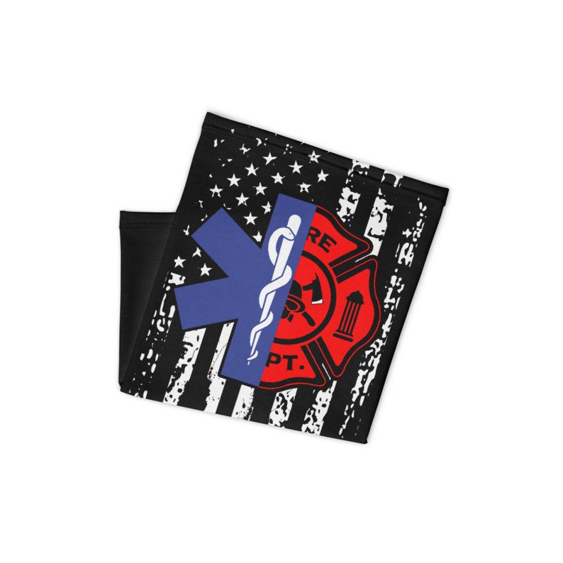 Emt Firefighter Face Shield Firefighter EMT Bandana Firefighter Face ...