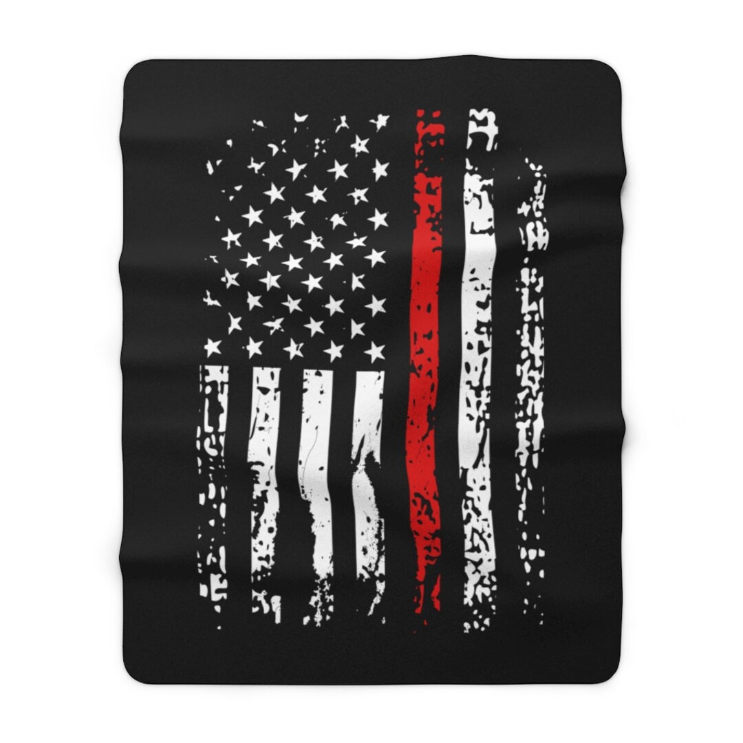 Firefighter Blanket Fireman Blanket Thin Red Line Blanket Fire Service ...