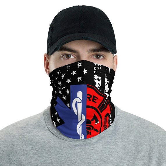 Emt Firefighter Face Shield Firefighter EMT Bandana | Etsy