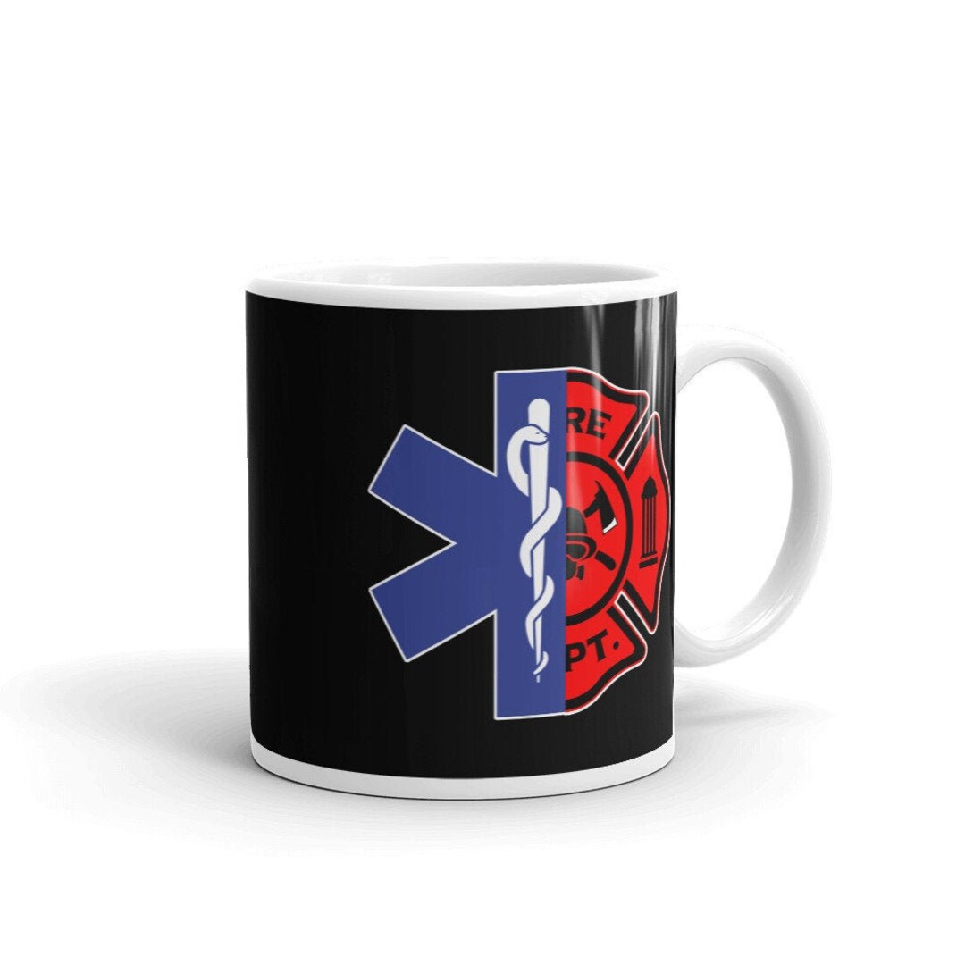 Emt Firefighter Mug Firefighter Emt Coffee Mug Gift American Flag Ems ...