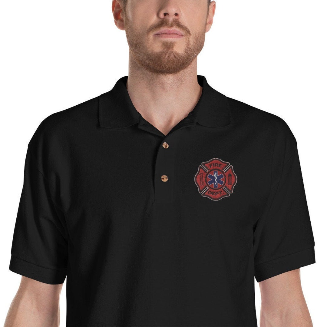 EMT Firefighter Polo Shirt Firefighter EMT Gift Polo EMS Fireman Shirt ...