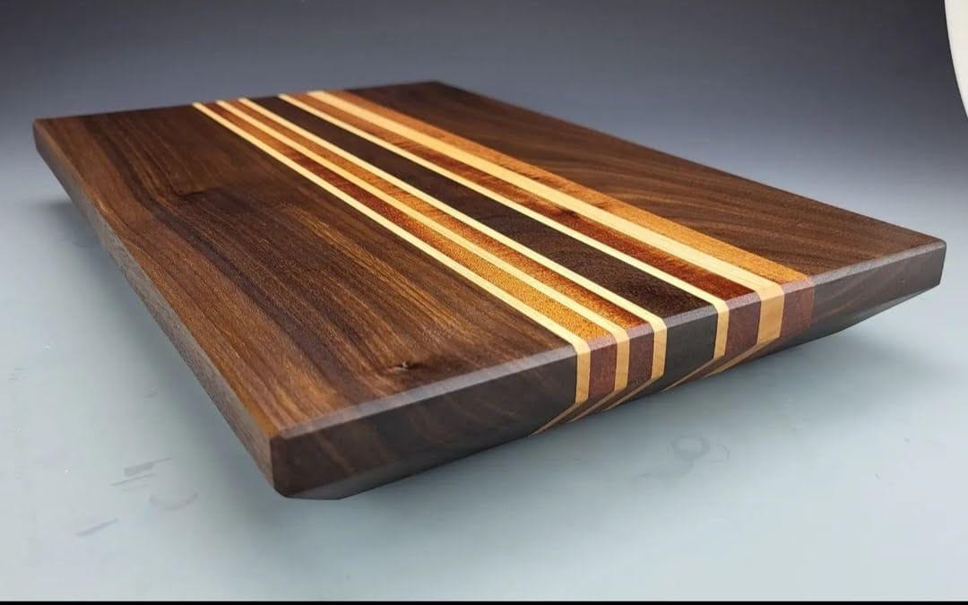 Face Grain Wood Cutting Board Made With Multiple Woods. - Etsy