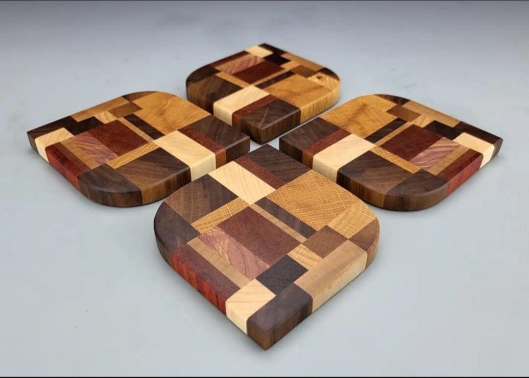 End-grain Coasters Set of FOUR - Etsy