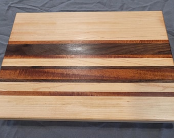 Face Grain Wood Cutting Board Made With Multiple Woods. - Etsy