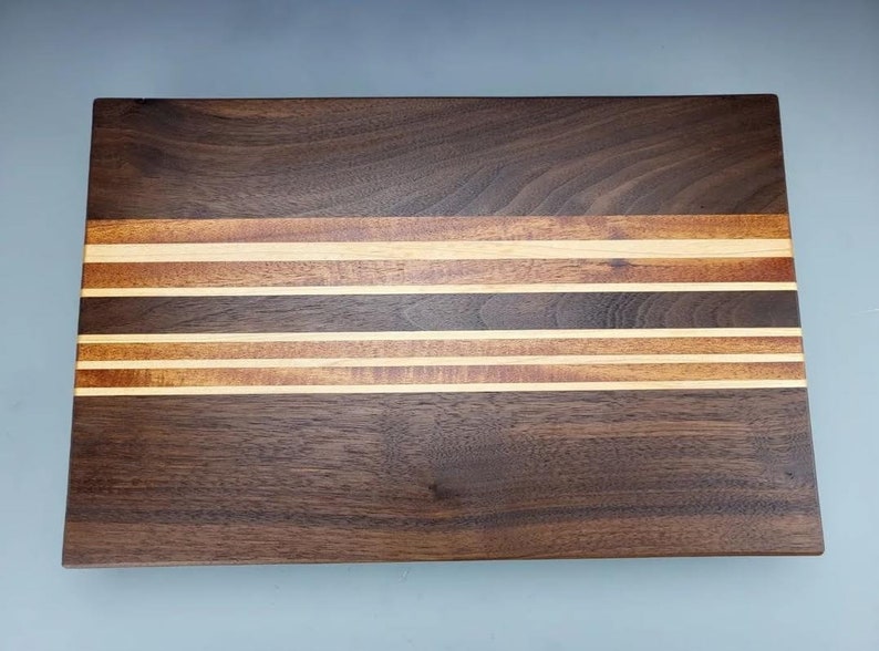 Face Grain Wood Cutting Board Made With Multiple Woods. - Etsy