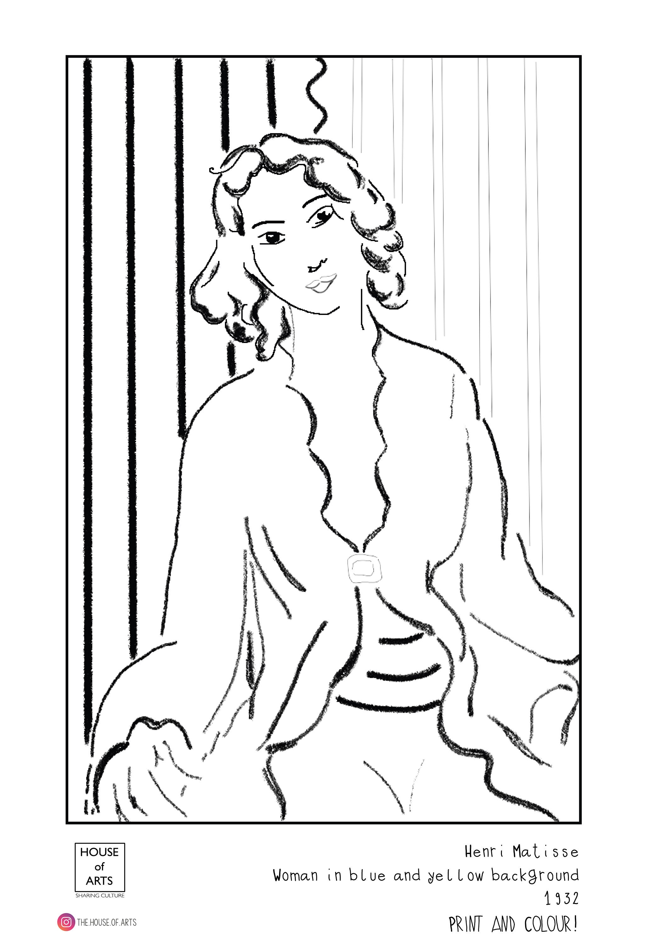 Famous Art Printable - Henri Matisse - Interior With an Etruscan Vase ...