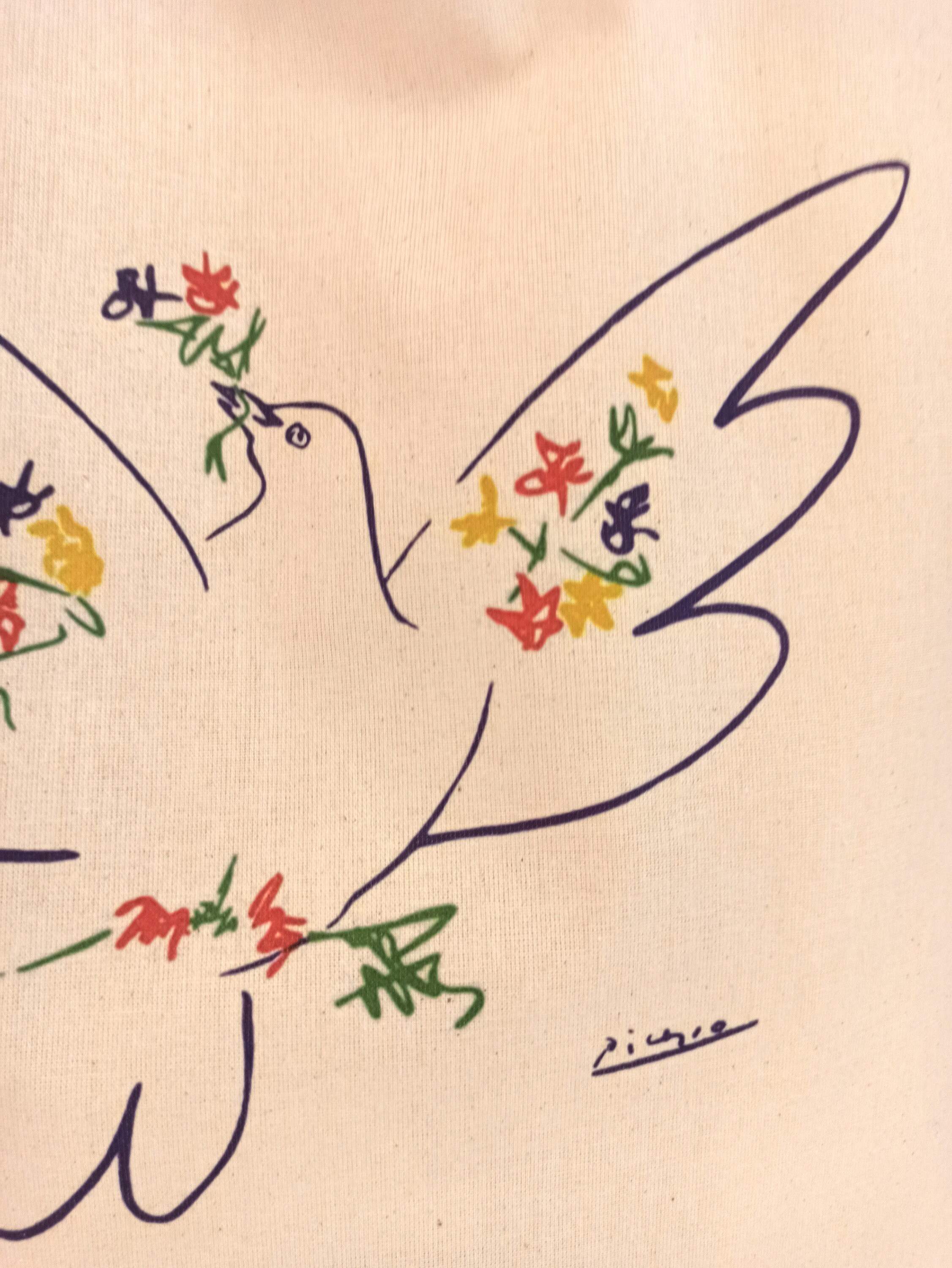Pablo Picasso Cotton Tote Bag - Dove of Peace, 1949 // Printed Organic ...