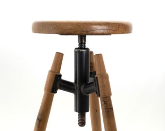 Wooden Adjustable Stool - Etsy
