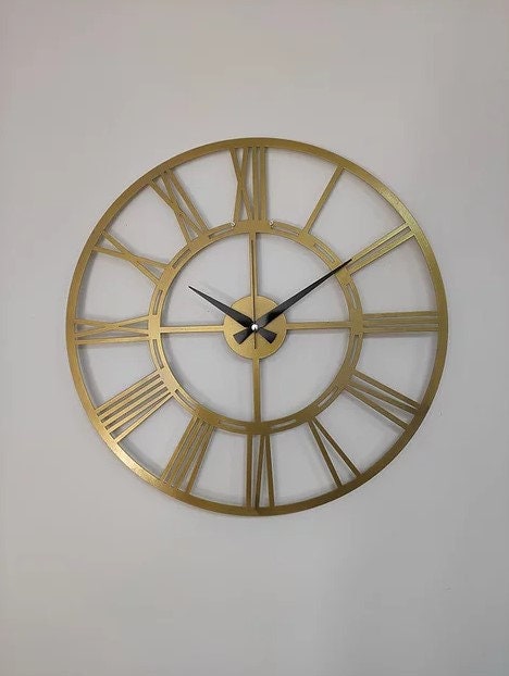 Gold Wall Clock Minimalist Large Wall Clock Modern Clocks | Etsy