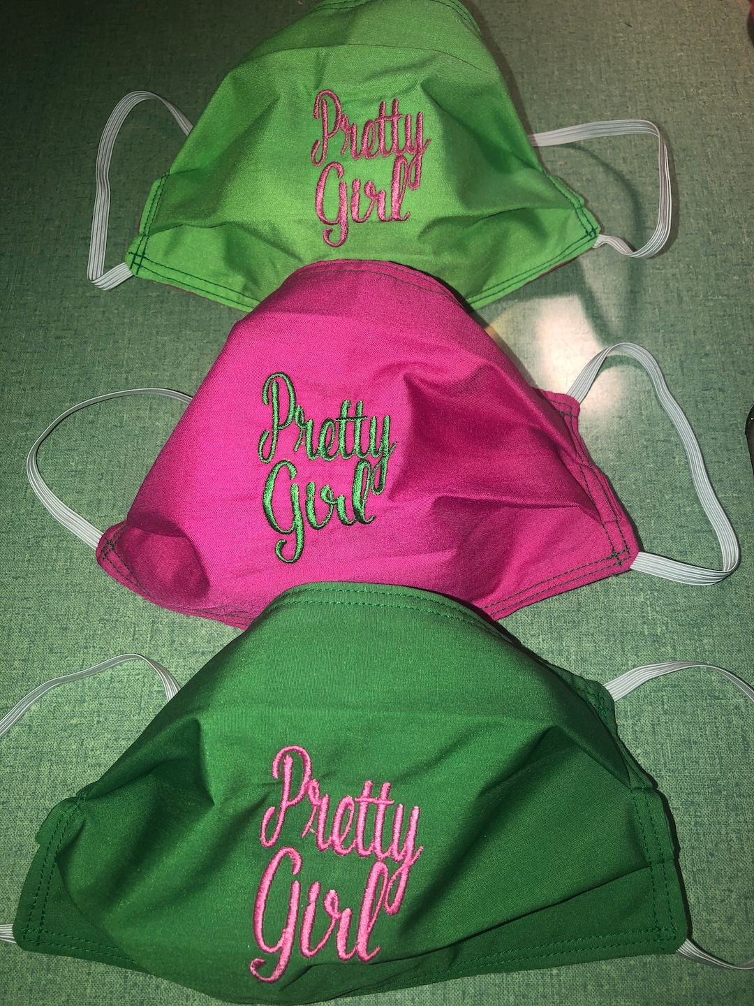 Pretty Girl Face Mask With Filter Pocket - Etsy