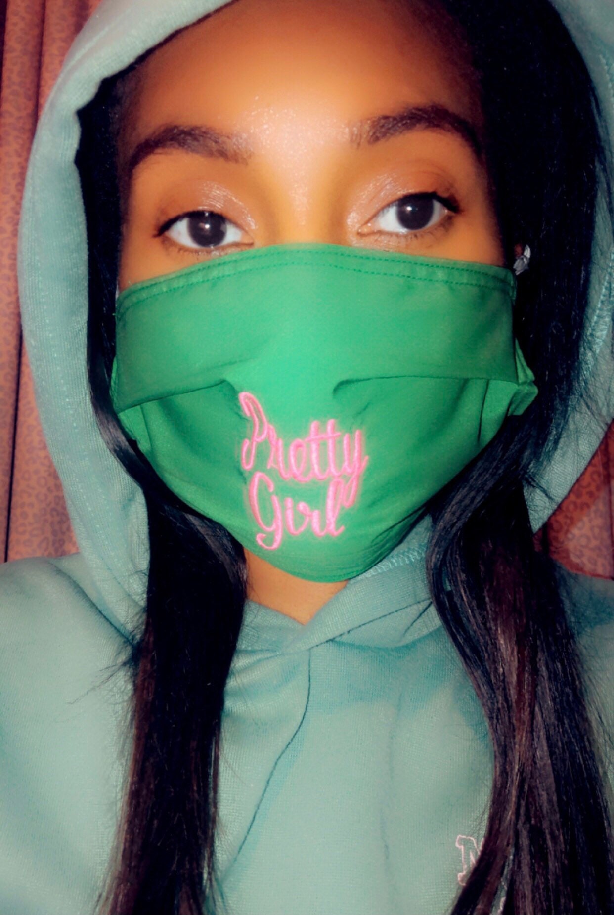 Pretty Girl Face Mask With Filter Pocket - Etsy