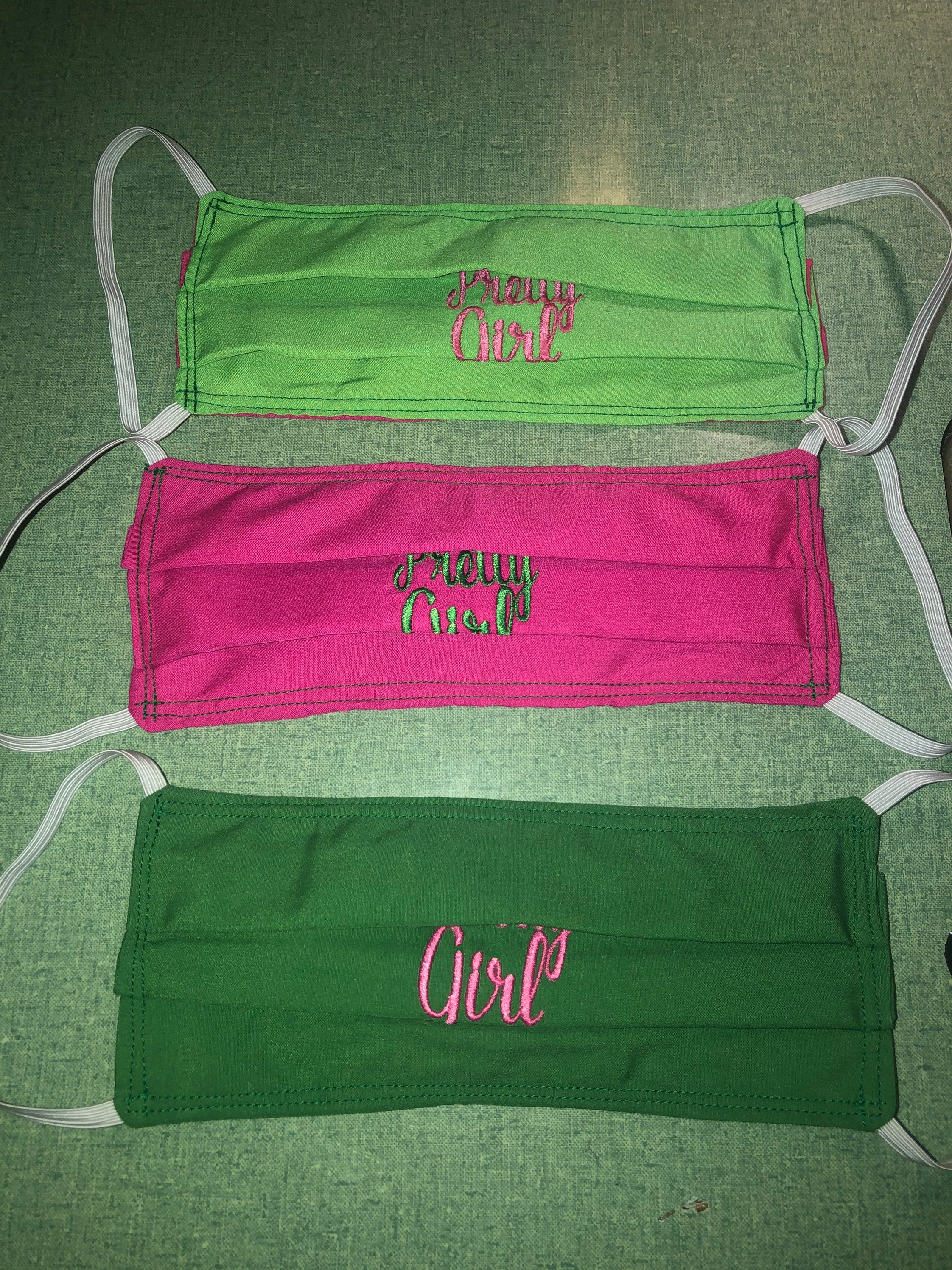 Pretty Girl Face Mask With Filter Pocket - Etsy