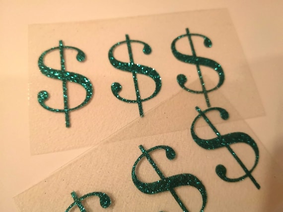 6 Dollar Sign Iron On Dollar Sign Heat Transfer Applique for | Etsy