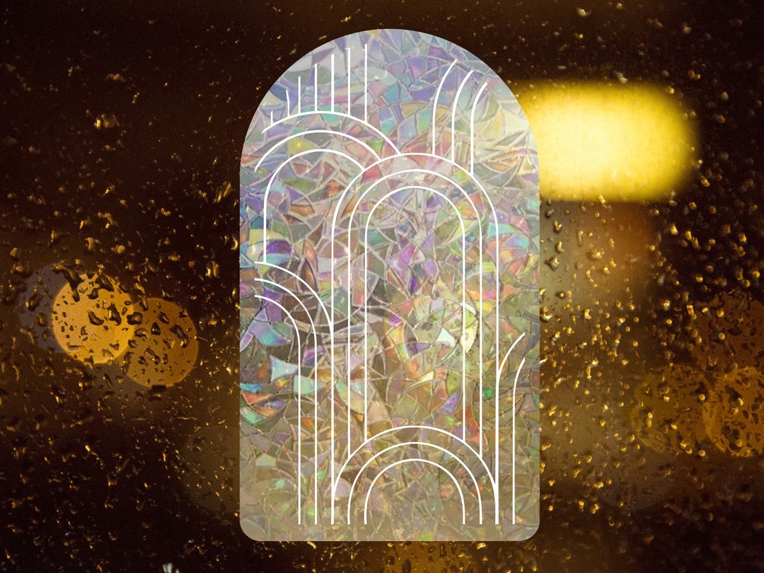 Art Deco Arc Suncatcher Sticker, Art Deco Ornamental Rainbow Maker ...