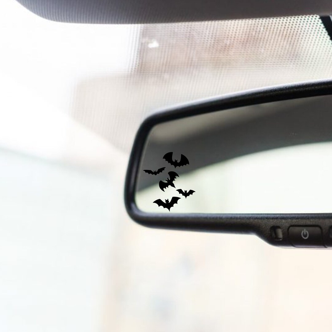 Tiny Bats Rearview Mirror Decal: Holographic Opal Sticker (1.5'' X 1.3 ...