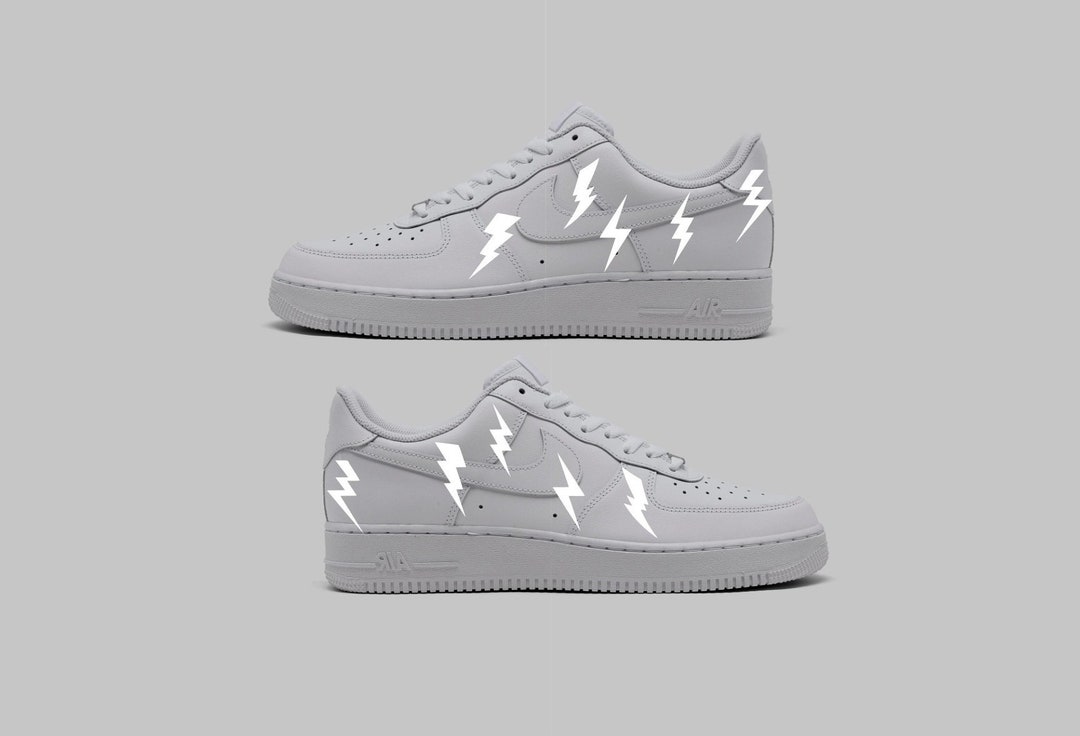 10 Lightning Bolt 3m Reflective Iron on for Sneakers,3m Reflective ...
