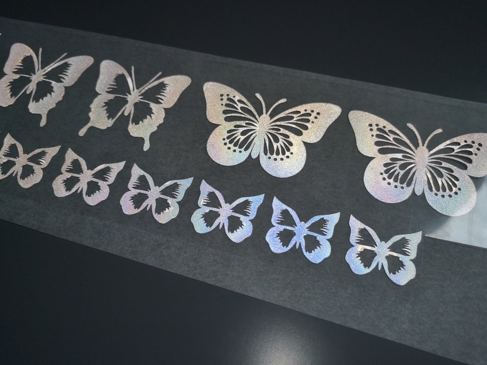 3m Reflective Butterfly Iron on Set Reflective Butterfly Heat - Etsy