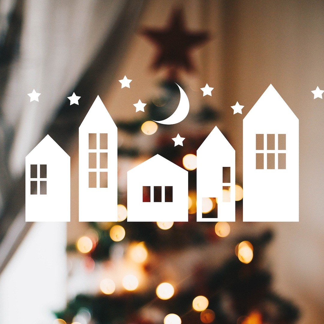 Christmas Window Stickers Reusable, Christmas Ornaments, Window Clings ...