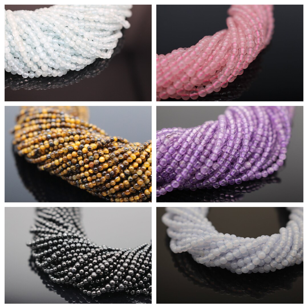 Gemstone Strands 3 Mm 40 Cm Long Natural Stones Healing Stone Loose ...