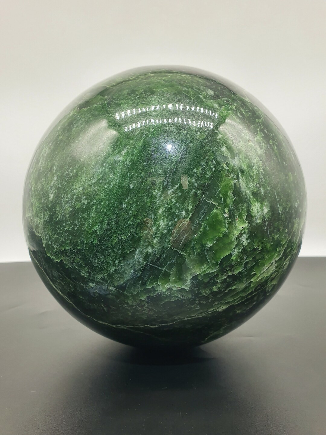 Nephrite Jade Ball 15,4kg 21 Cm Diameter AAA Quality Interior Design ...