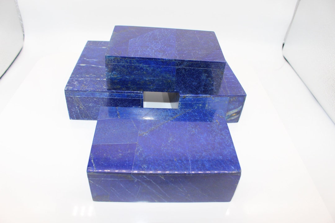 Lapis Lazuli Box Box Shap Square Gemstones Healing Stones Gift Large - Etsy