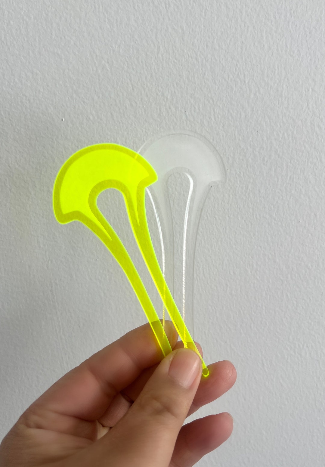 Acrylic Hair Pin Pick Fork Accessory Neon U Shape - Etsy