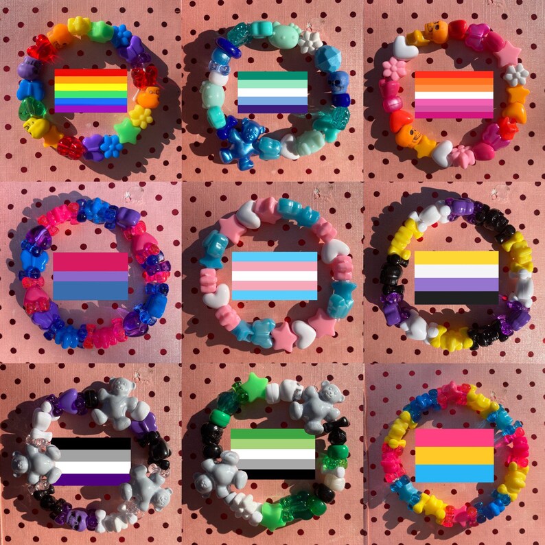 Lgbt Pride Kandi : Gay Lesbian Mlm Bisexual Transgender | Etsy