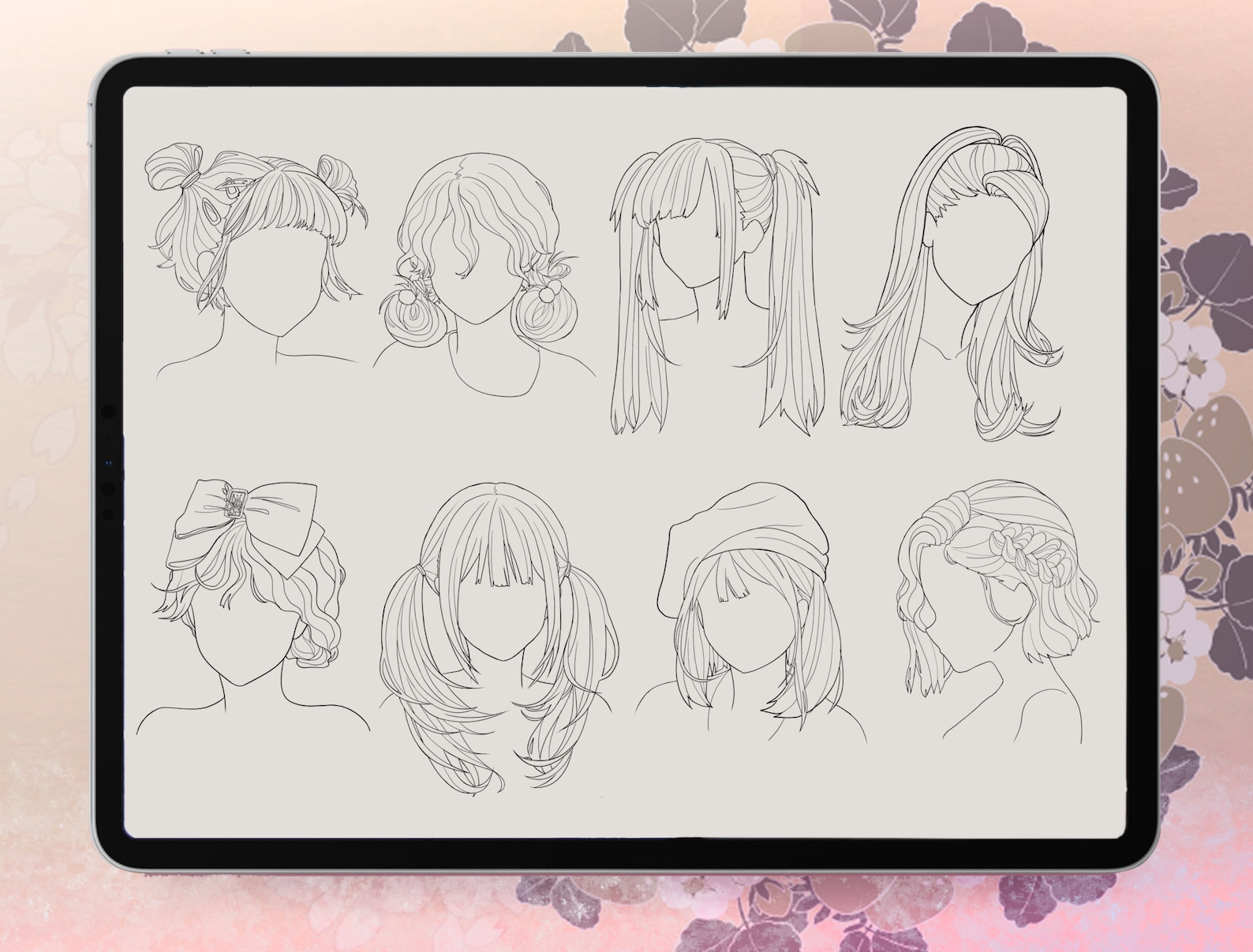 70 Procreate Anime Hairstyles Stamps Manga Hairstyles - Etsy