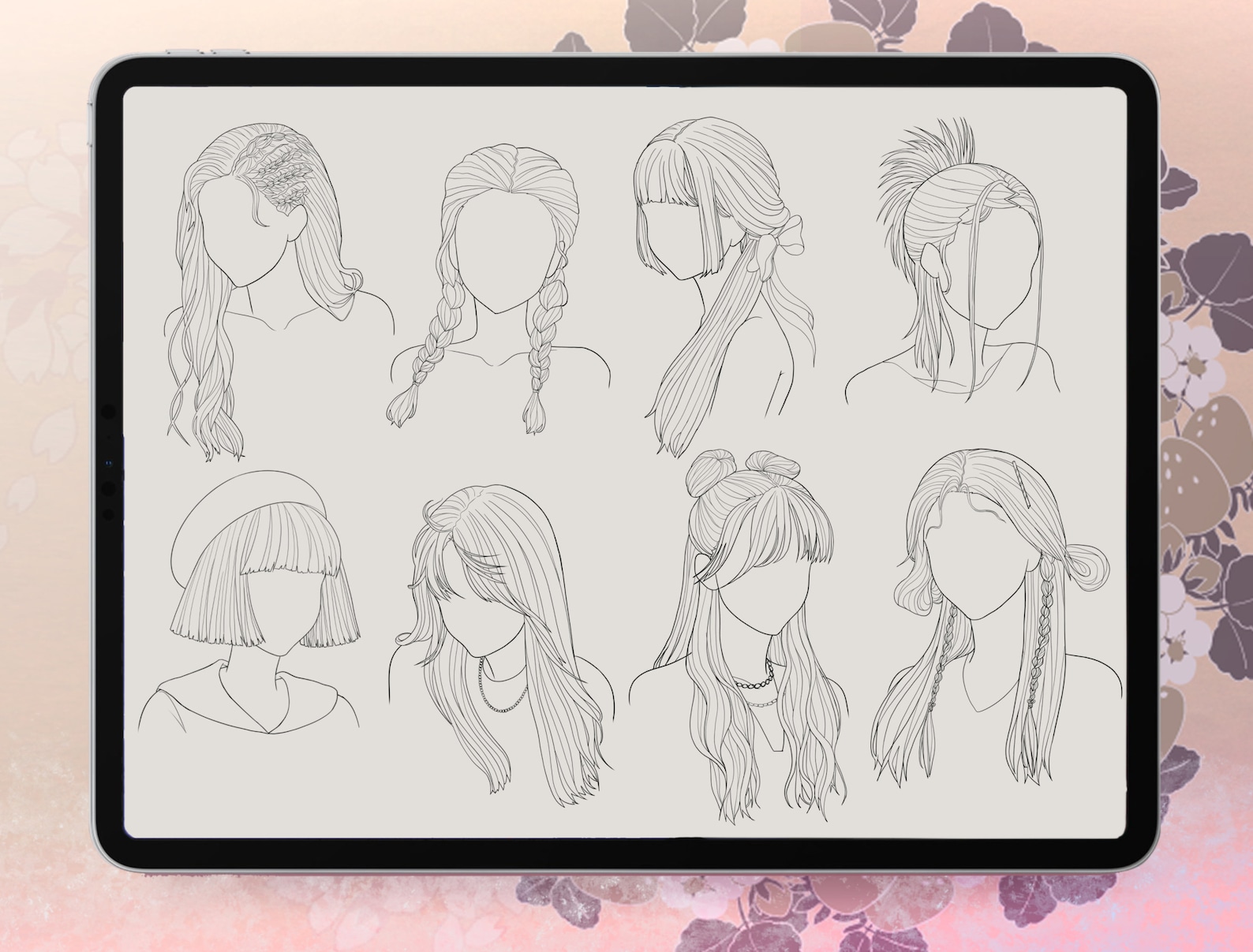 70 Procreate Anime Hairstyles Stamps Manga Hairstyles - Etsy