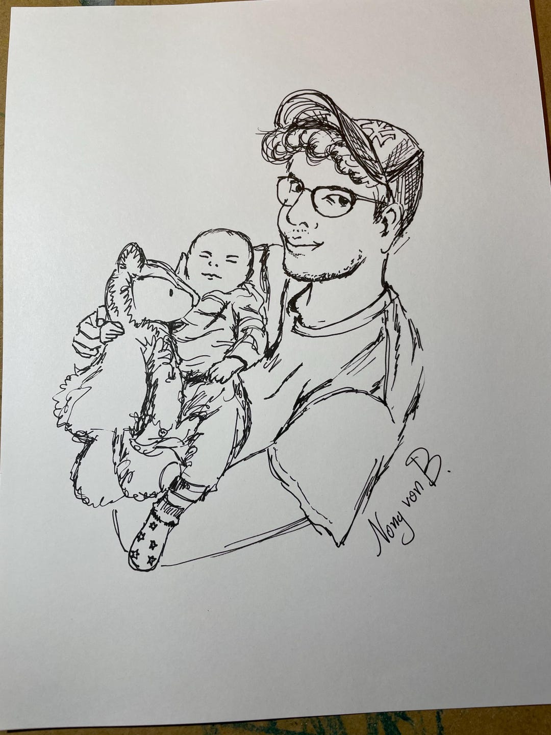 People Scribble Drawing - Etsy
