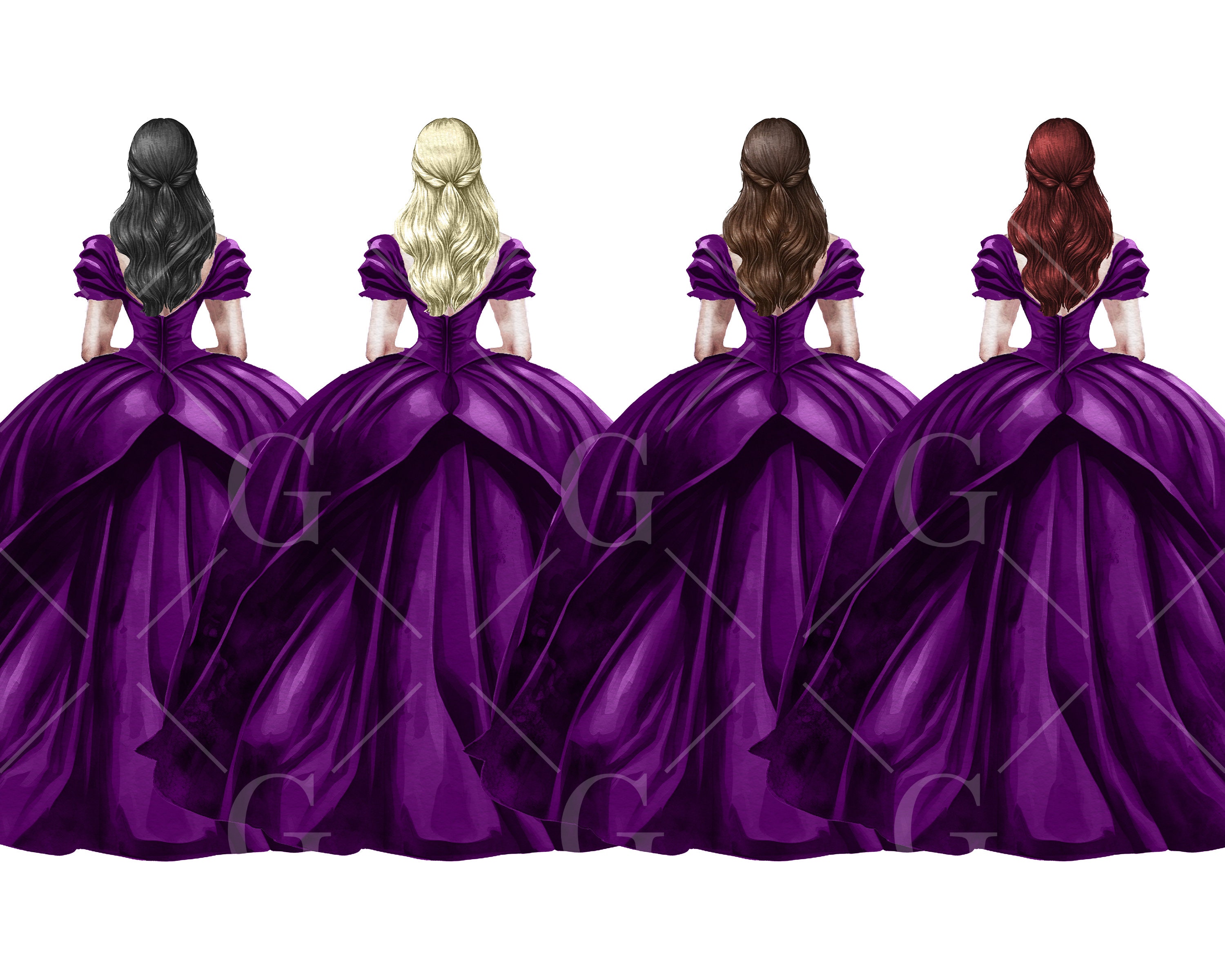 Purple Dress Clipart