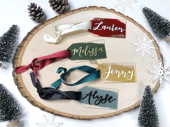 Custom Acrylic Stocking Gift Tags Christmas Gift Tag | Etsy