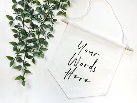Custom Calligraphy Banner Wall Hanging Personalized Banner - Etsy