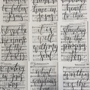 Calligraphy Sheet Music Print | Lettered Music Art, Hymn Music Art ...