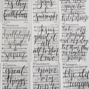 Calligraphy Sheet Music Print | Lettered Music Art, Hymn Music Art ...