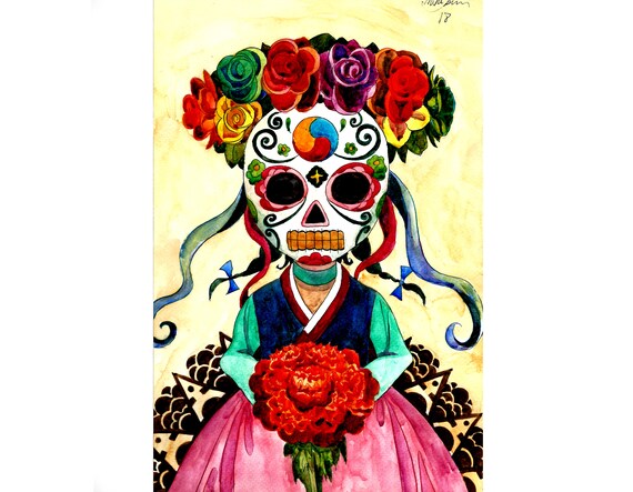 Mexican Chicano Art Poster Based on My Original Ink and | Etsy