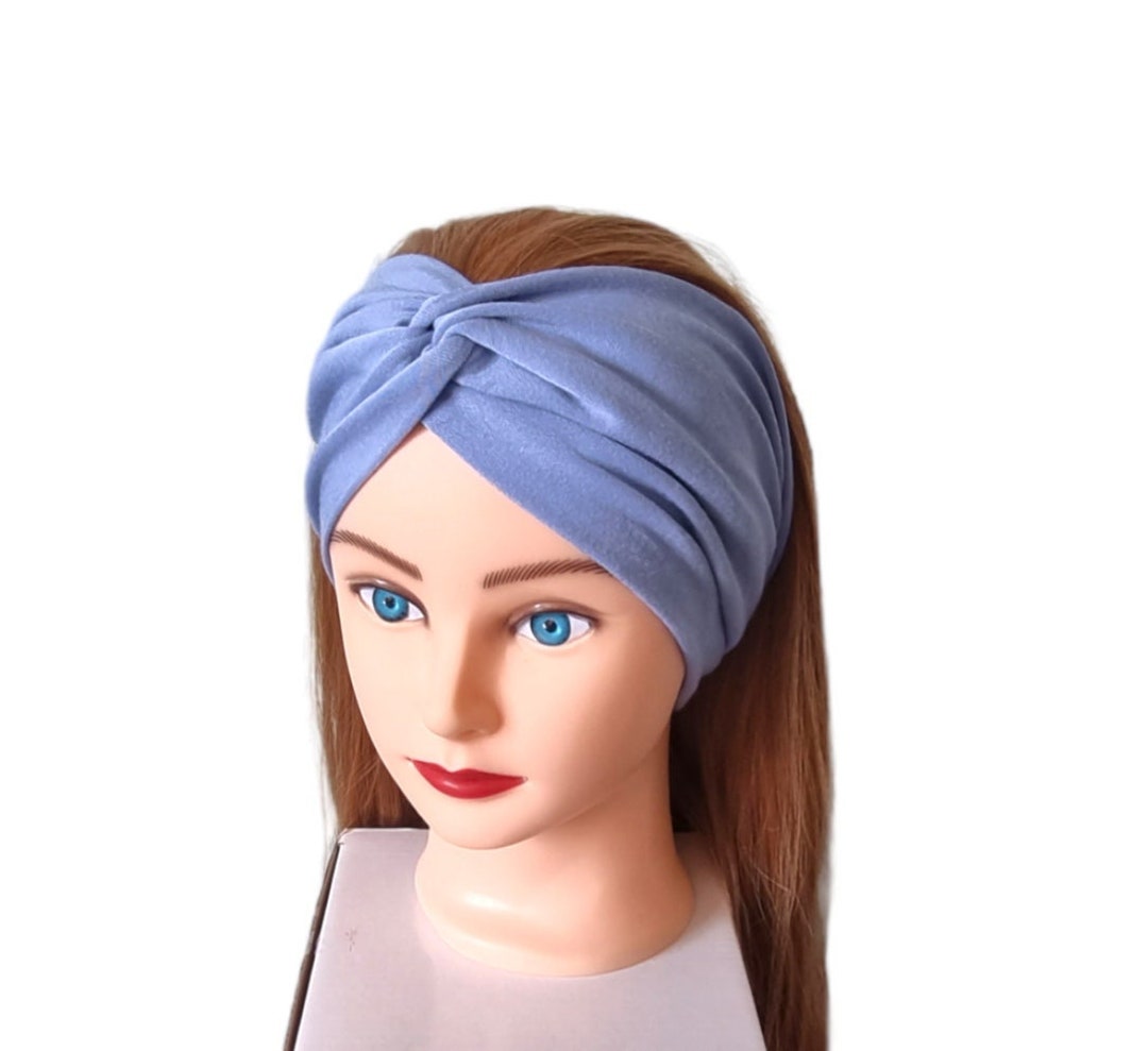 Wide Twist Baby Blue Headband, Ladies Wide Light Blue Headband, Wide ...
