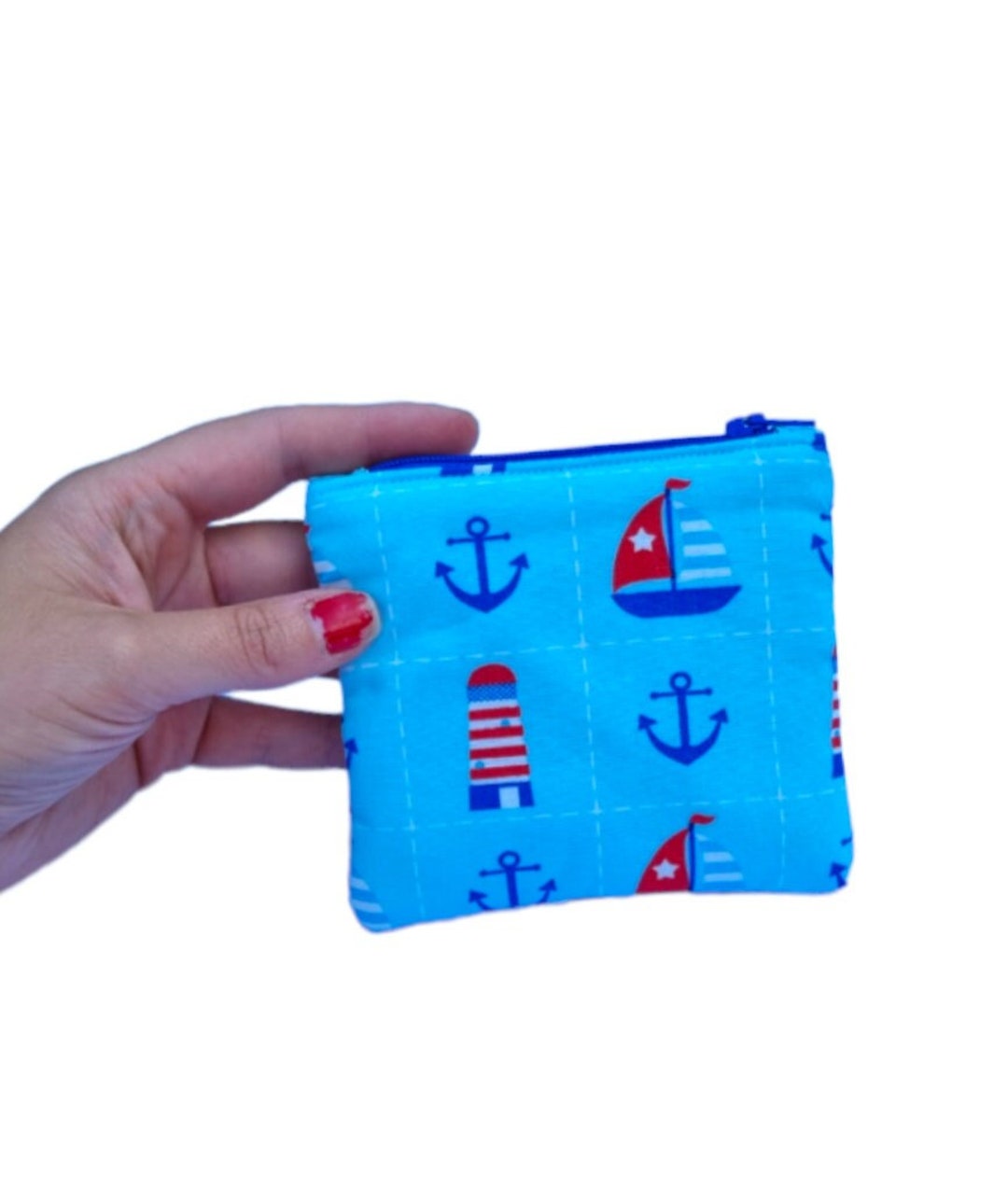 Small Coin Purse, Boats Purse, Maritime Wallet, Nautical Purse, Anchor ...