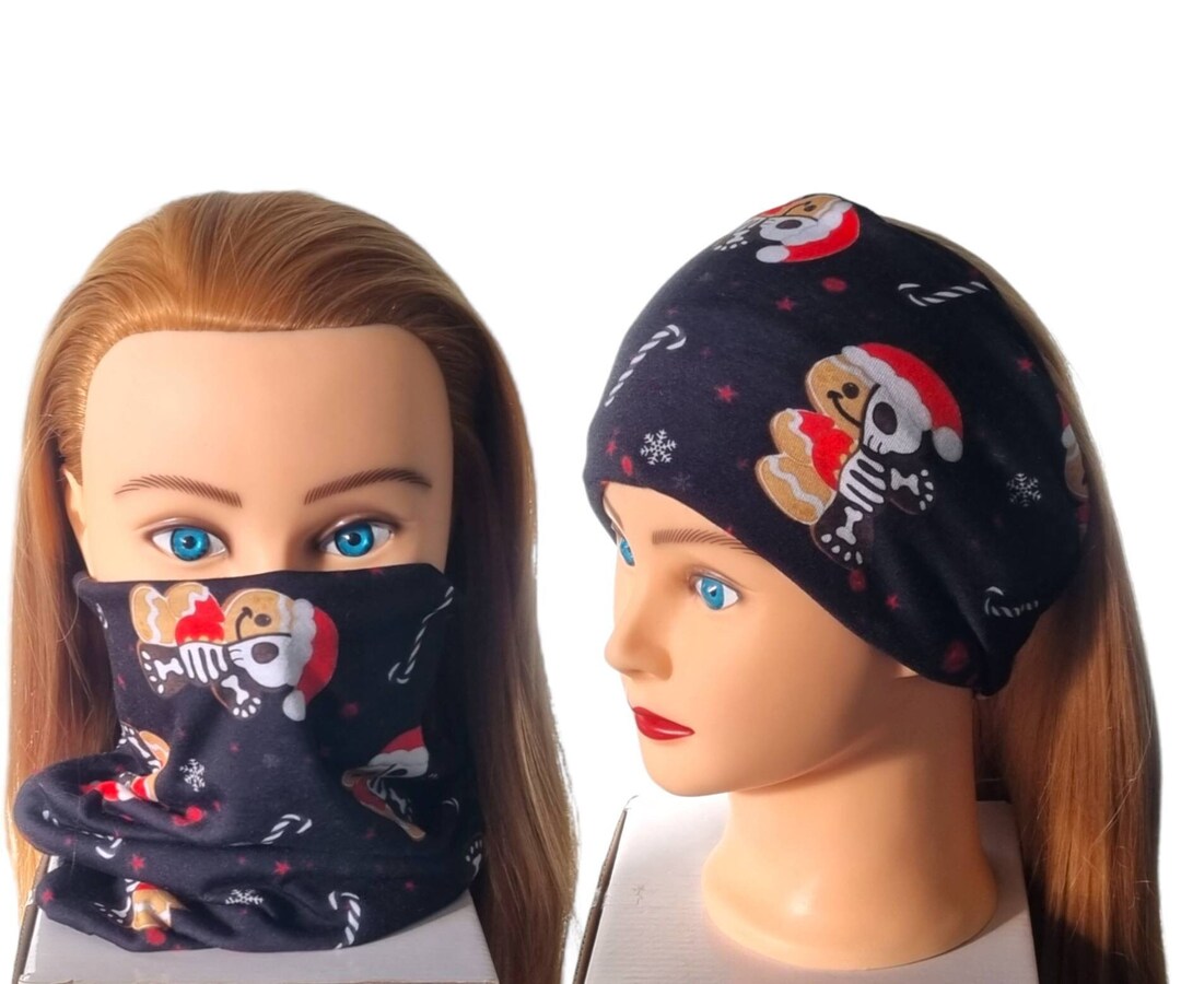 2 Layers Gaiter Face Covering, Face Mask, Snood, Headband - Snood Mask ...