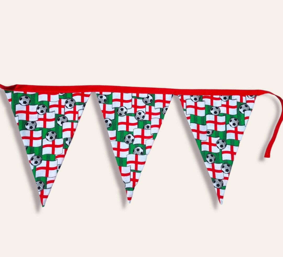 Reversible Football Bunting, Fabric Footy Bunting, World Cup Bunting ...