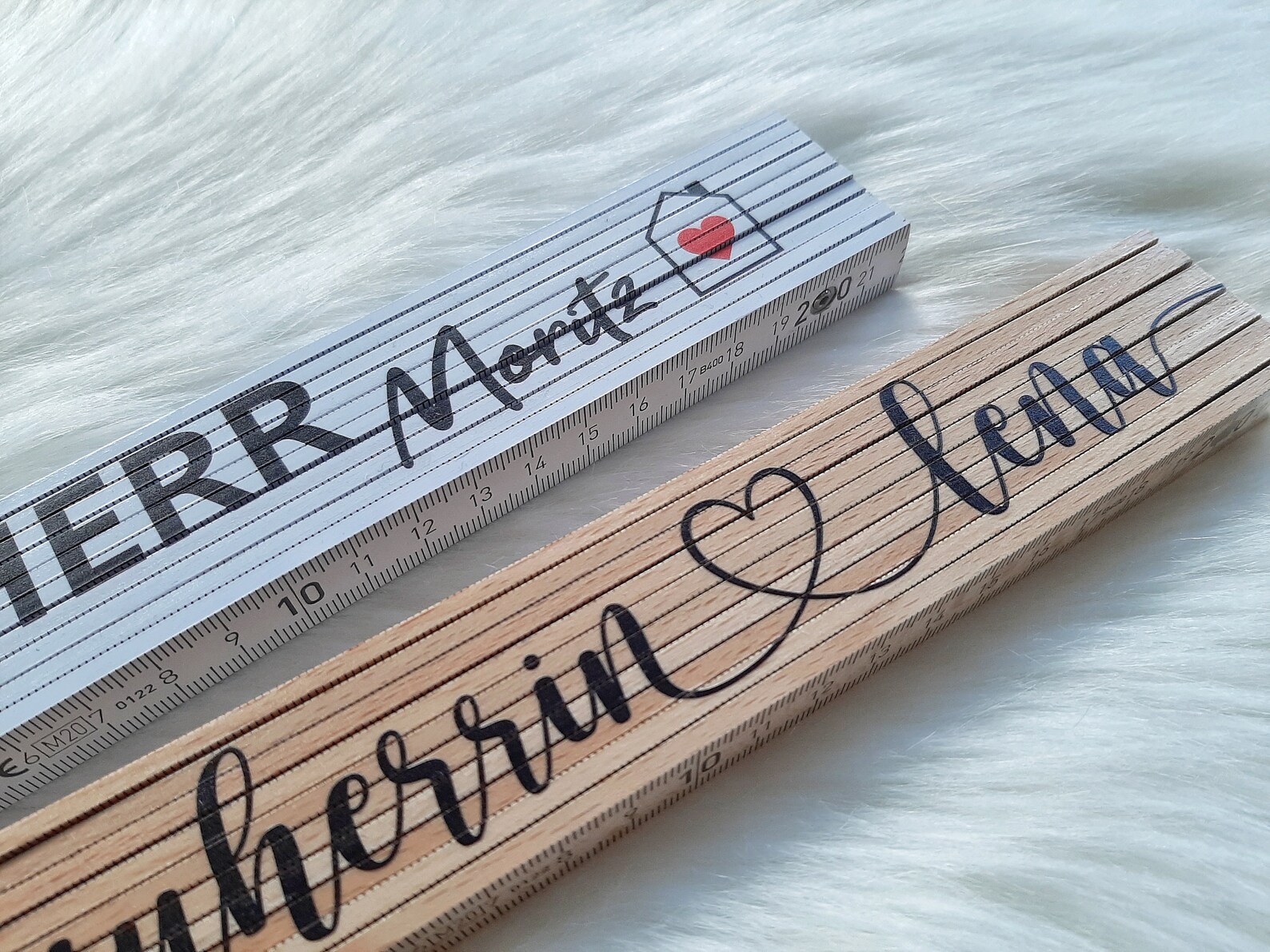 Bauherr / Bauherrin Meterstab mit ver. Design, Hausbauer, Bauvorhaben ...