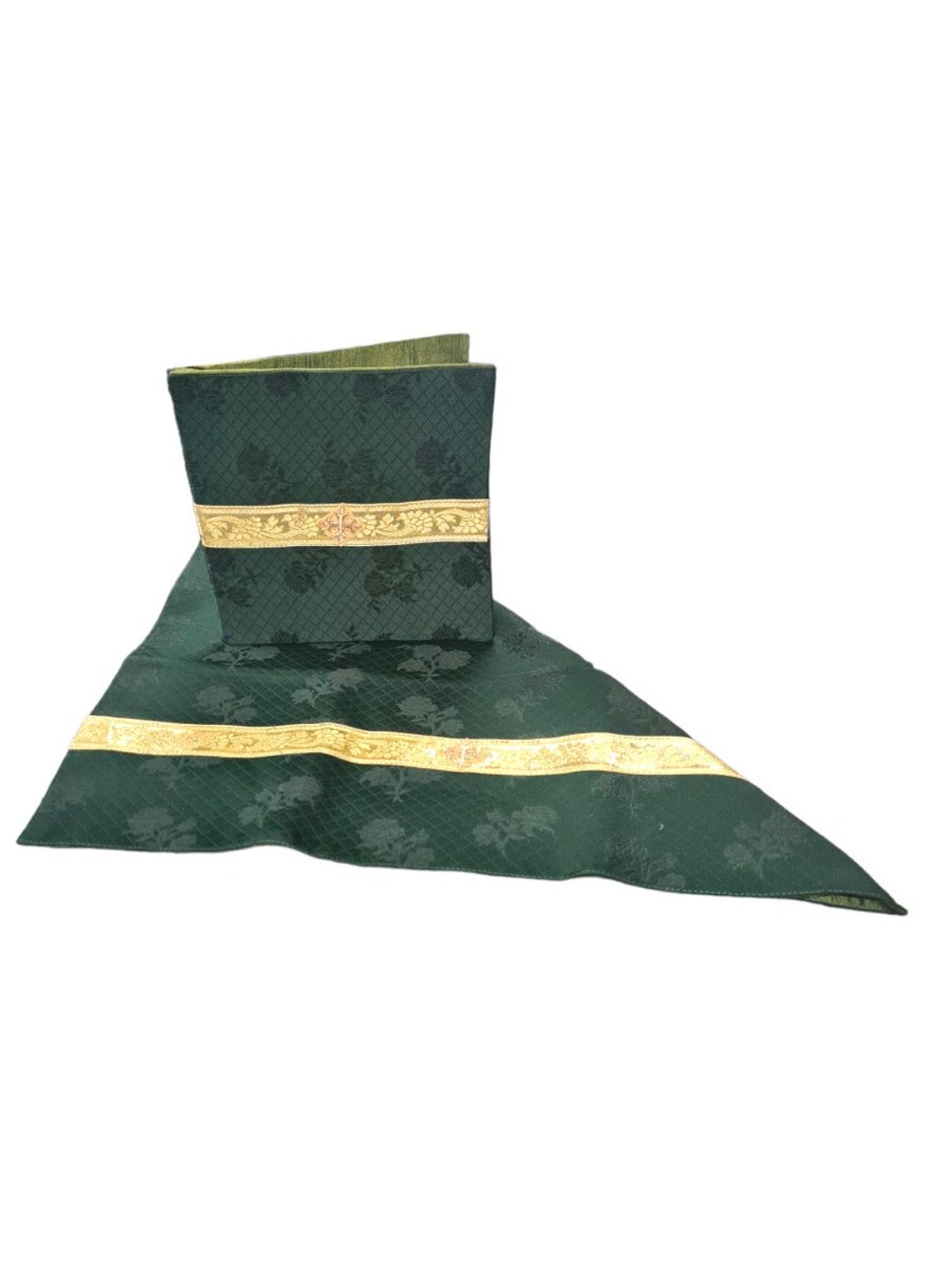 Chalice Veil and Burse Set dark Green Jacquard With Gold Trim - Etsy