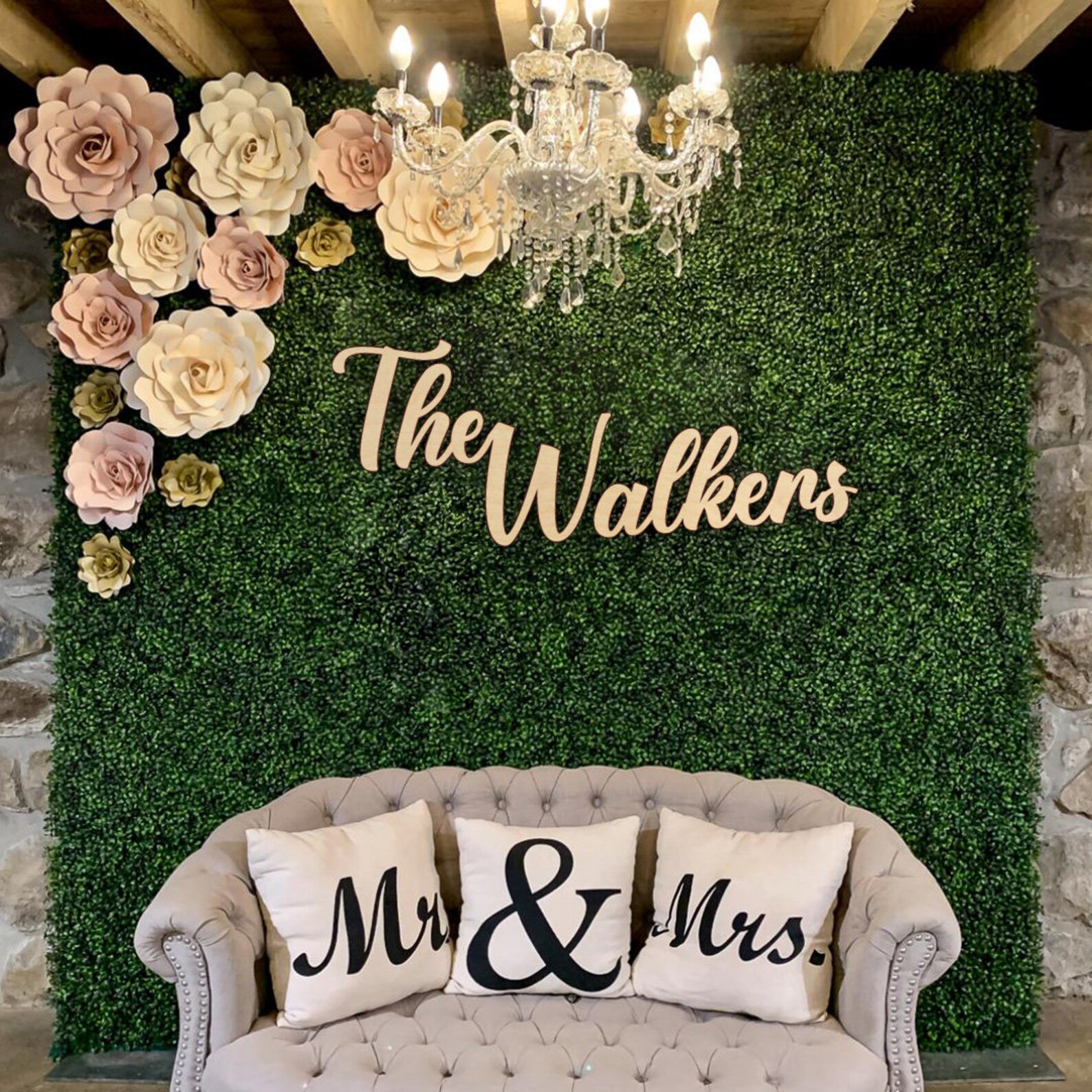 Custom Last Name Sign For Wedding Custom Last Name Wood Sign Etsy