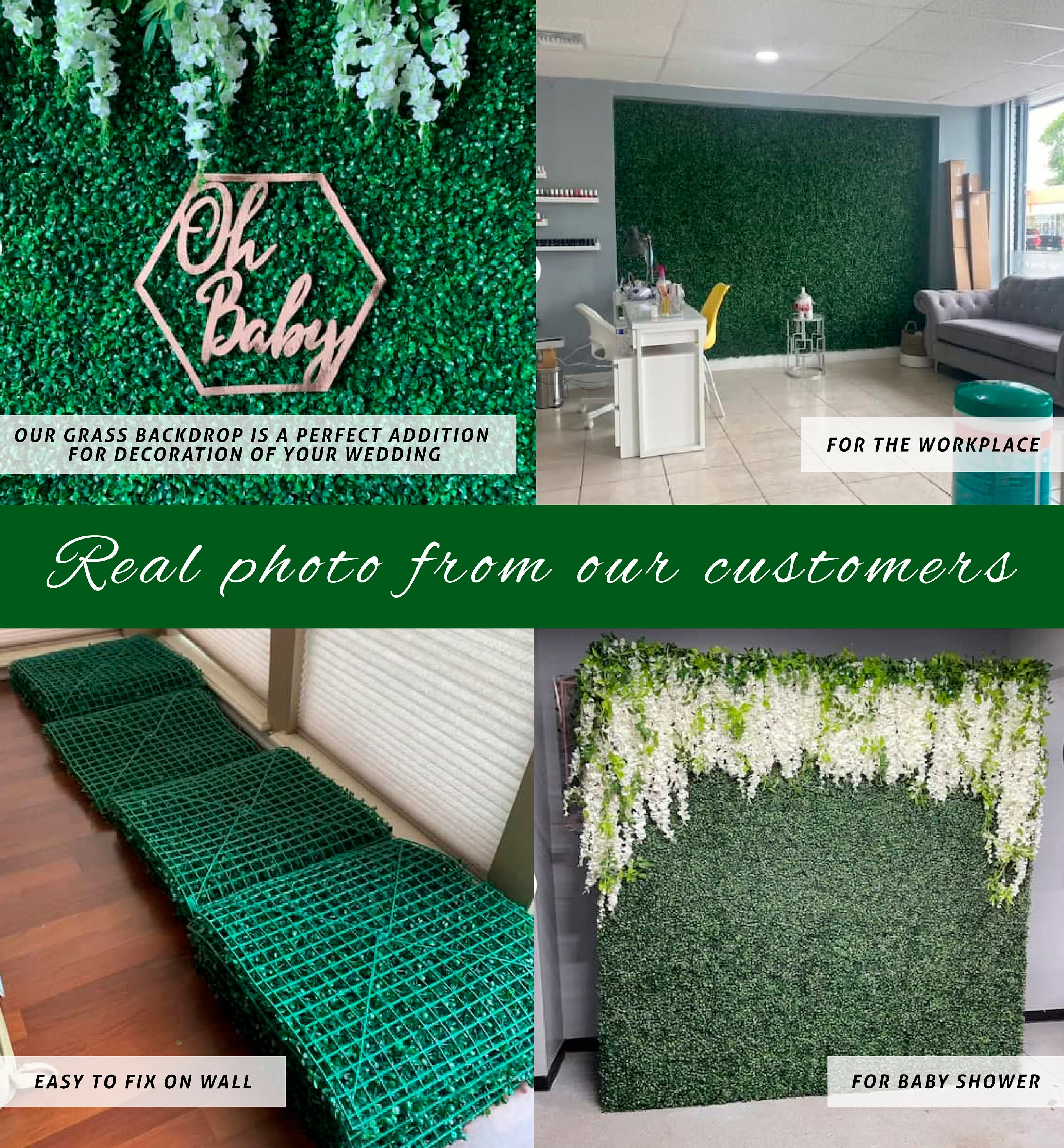 Grass Backdrop Grass Wall Panels Baby Shower Backdrop | Etsy Canada