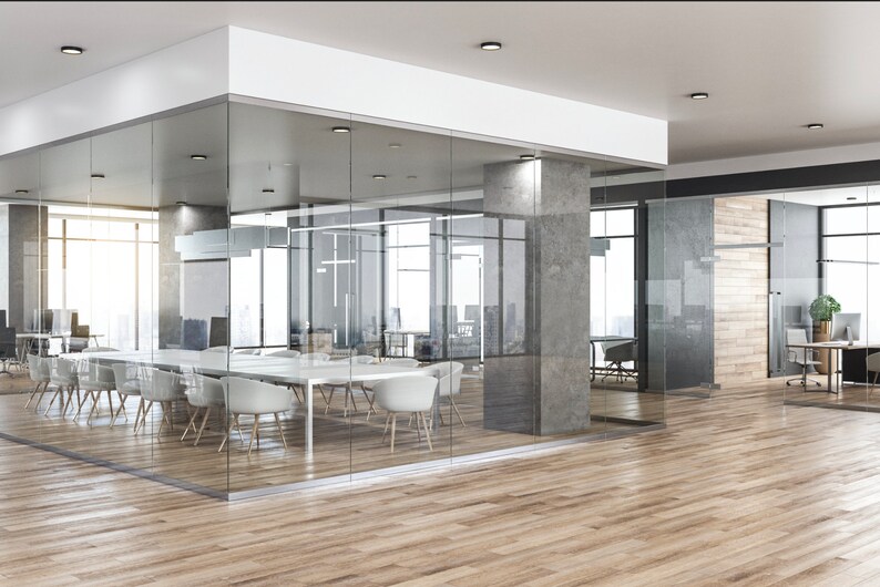 Modern Bright Office Backdrop for Video Calls | Etsy