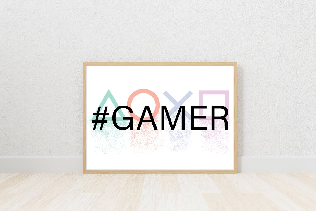 Gamer Print Gamer Hashtag Video Gamer PS5 Console - Etsy