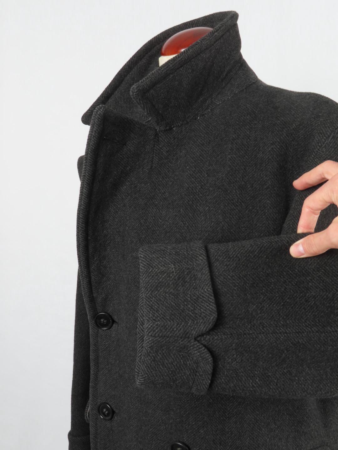 Vintage 70s French Super Heavy Weight Double Breasted Overcoat ...