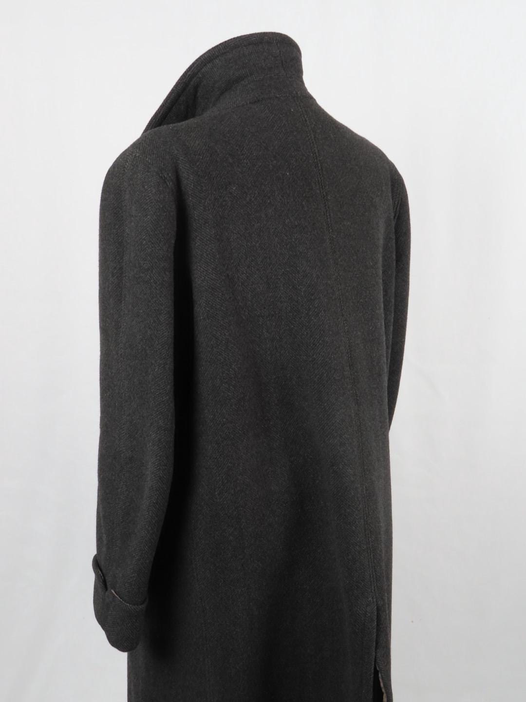 Vintage 70s French Super Heavy Weight Double Breasted Overcoat ...